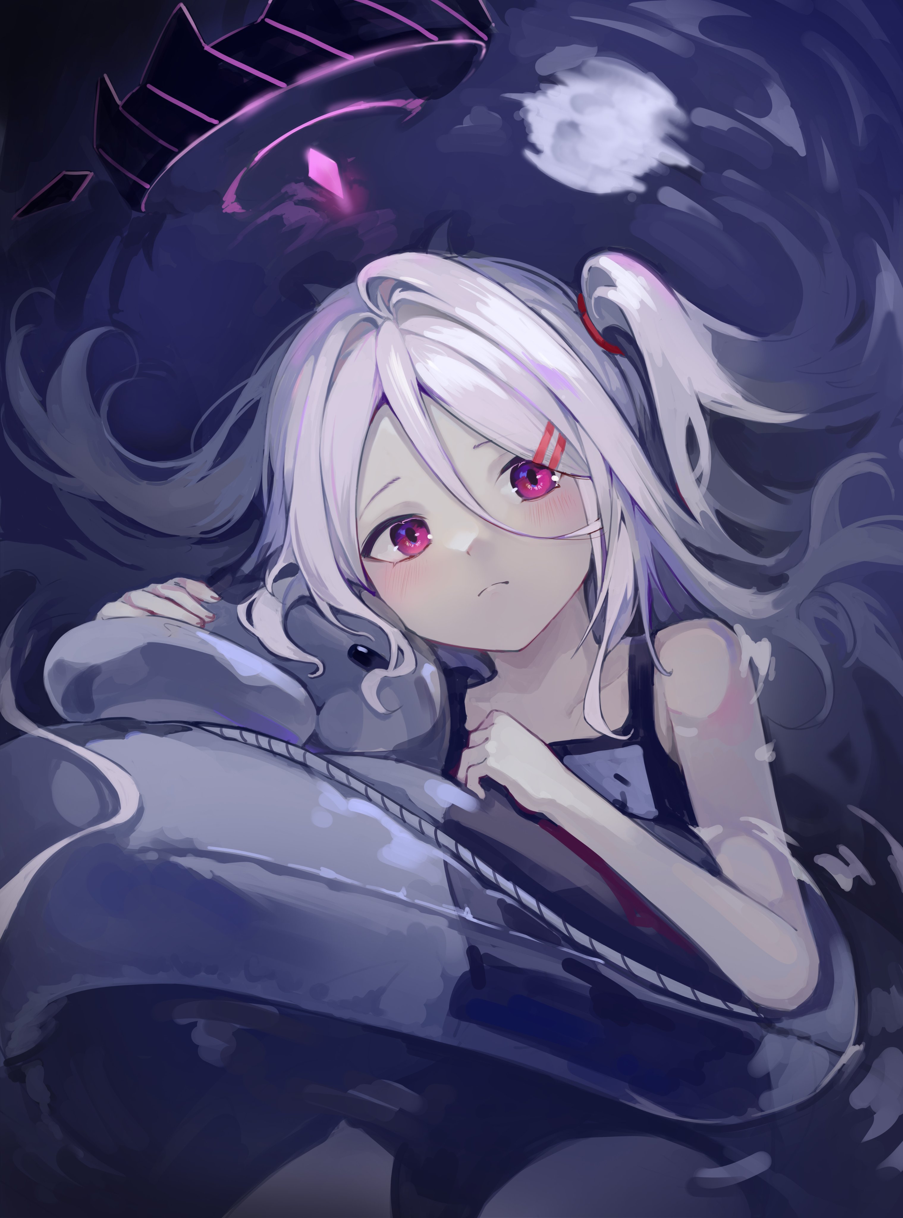 Safebooru - 1girl absurdres ahoge black halo blue archive blush breasts halo highres hina (blue ...