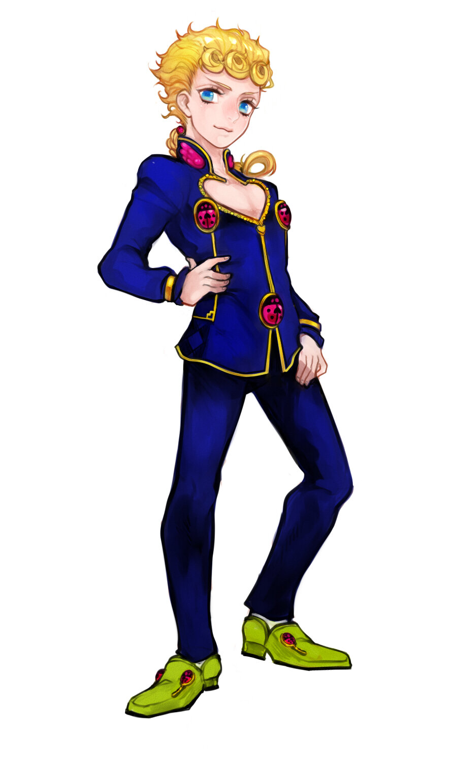 Safebooru - 1boy blonde hair blue eyes braid giorno giovanna highres jojo no kimyou na bouken ...