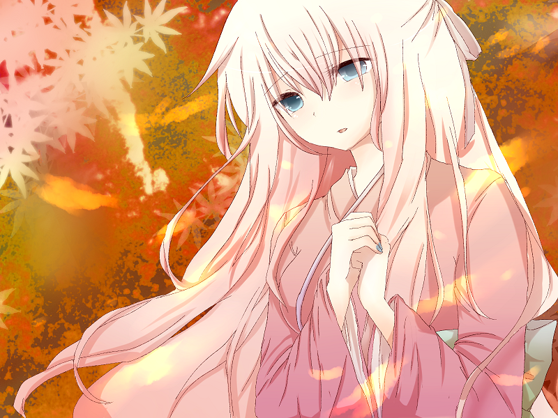 Safebooru - akahitoha (vocaloid) autumn bad id blue eyes japanese ...