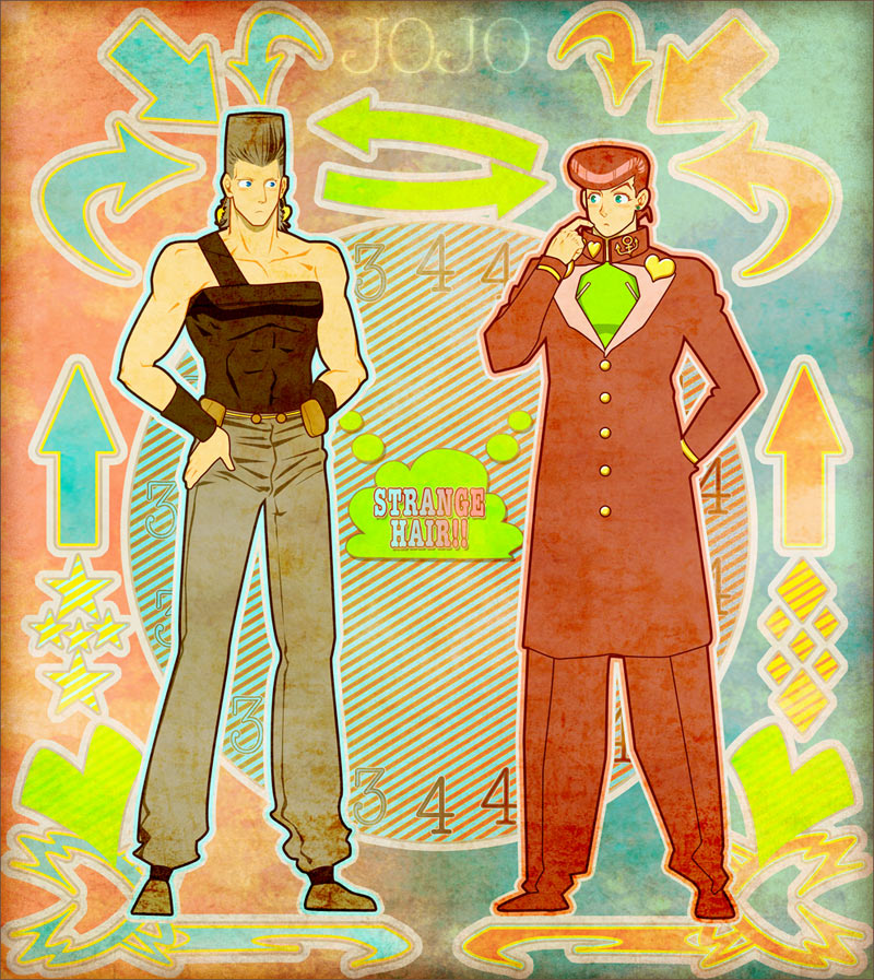 Safebooru - 2boys directional arrow gakuran grey hair higashikata ...
