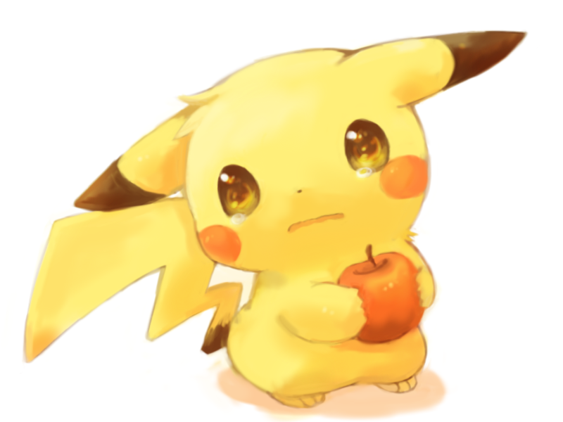 Safebooru - apple blush brown eyes ears food fruit holding holding ...
