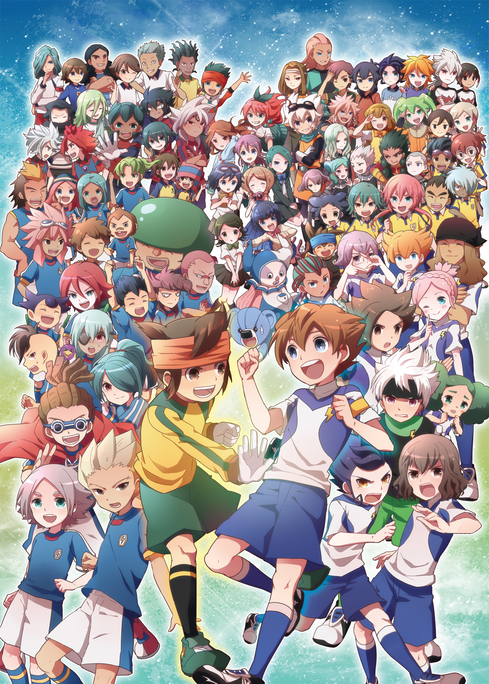 Safebooru - 6+boys 6+girls afuro terumi alpha (inazuma eleven) amemiya ...