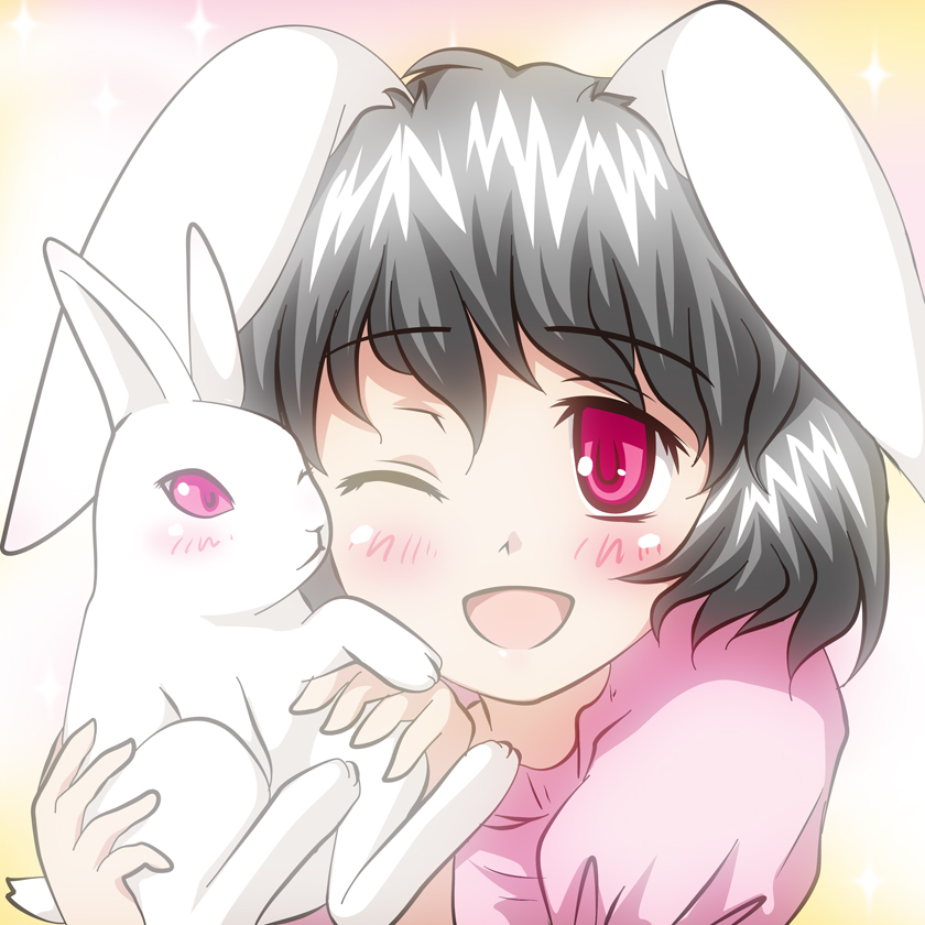 Safebooru - animal ears black hair bunny bunny ears inaba tewi rabbit ...