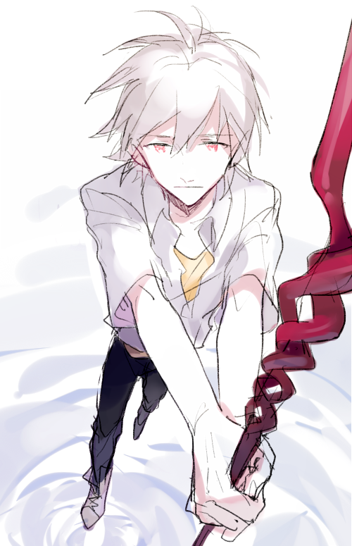 Safebooru - 1boy foreshortening lance lance of longinus mayer nagisa ...