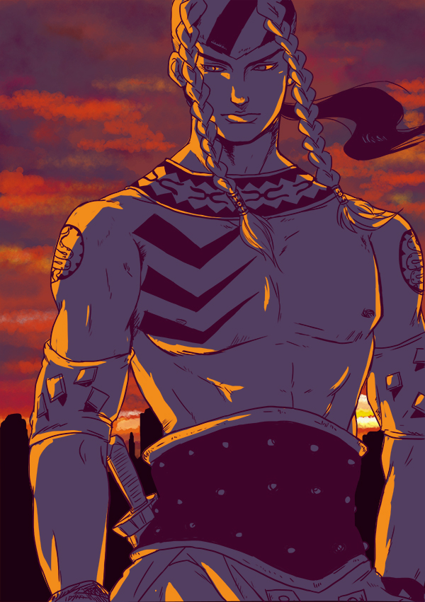 Safebooru - 1boy braid jojo no kimyou na bouken multicolored hair ...