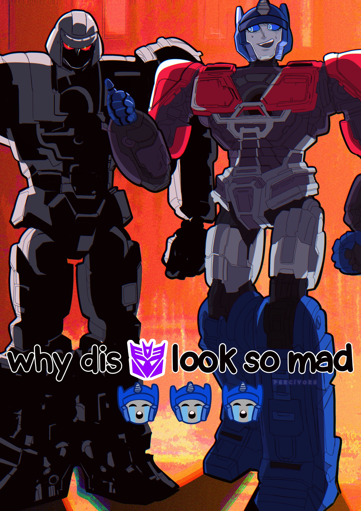 Safebooru - 2boys autobot blue eyes decepticon glowing glowing eyes ...