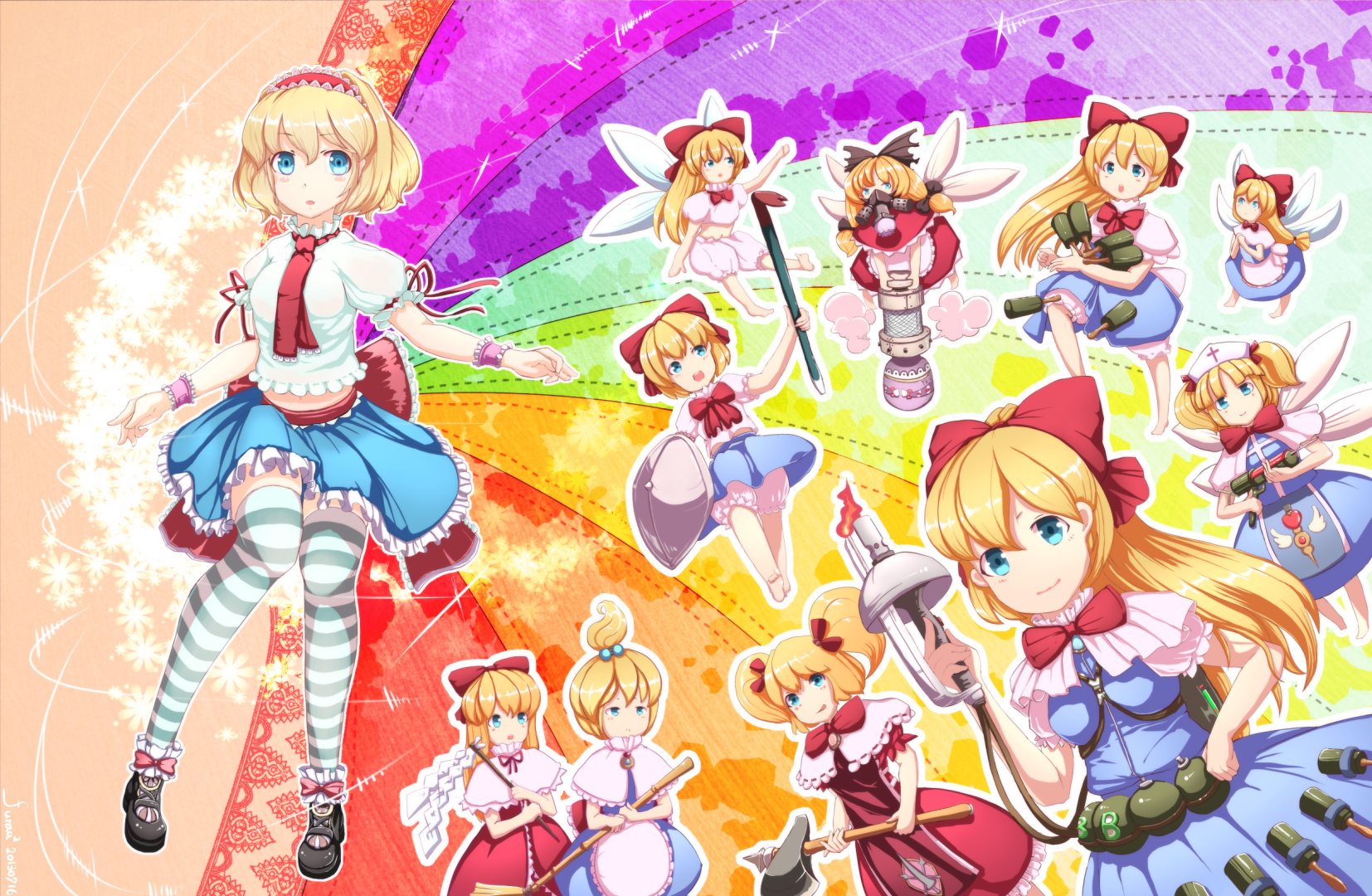 Safebooru - 1girl adapted costume alice margatroid alternate weapon ...