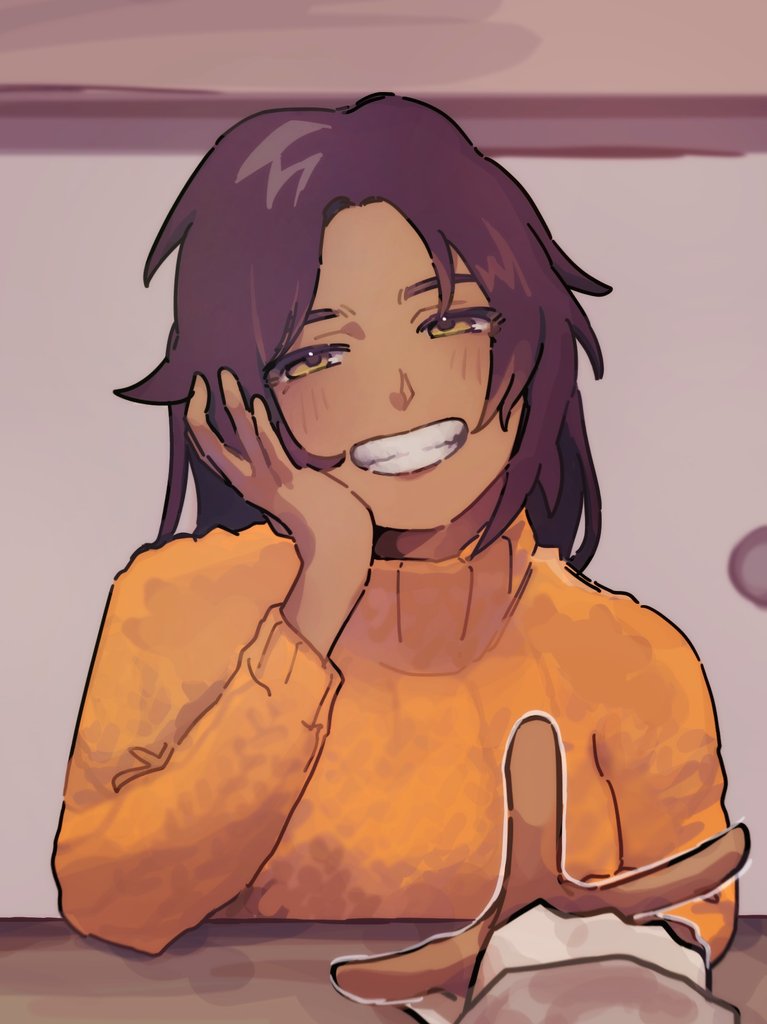 Safebooru - 002 urhr 1boy 1girl bleach blush brown eyes copyright request dark-skinned female ...