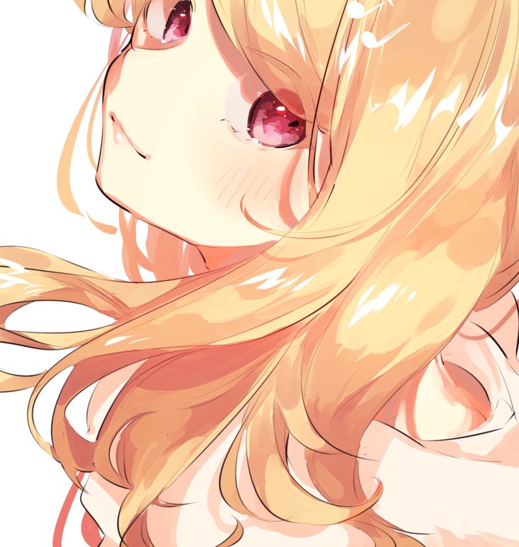Safebooru 1girl Akamatsu Kaede Blonde Hair Blush Close Up Closed 0480