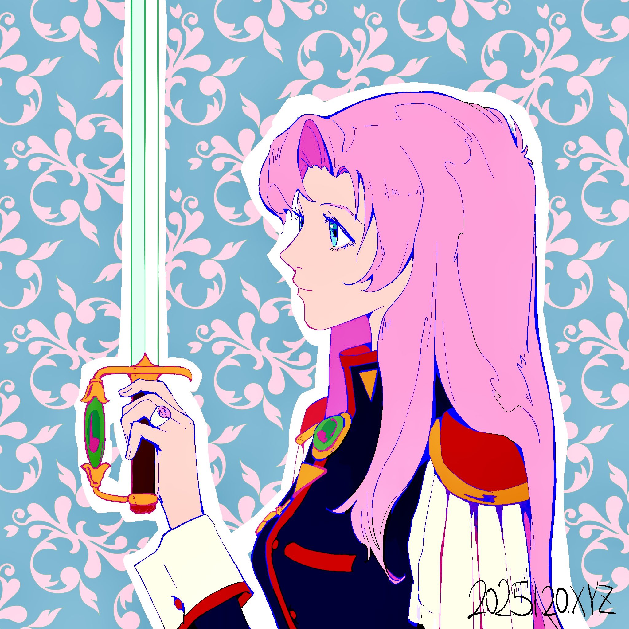 Safebooru - 1girl aiguillette chinese commentary closed mouth colored ...