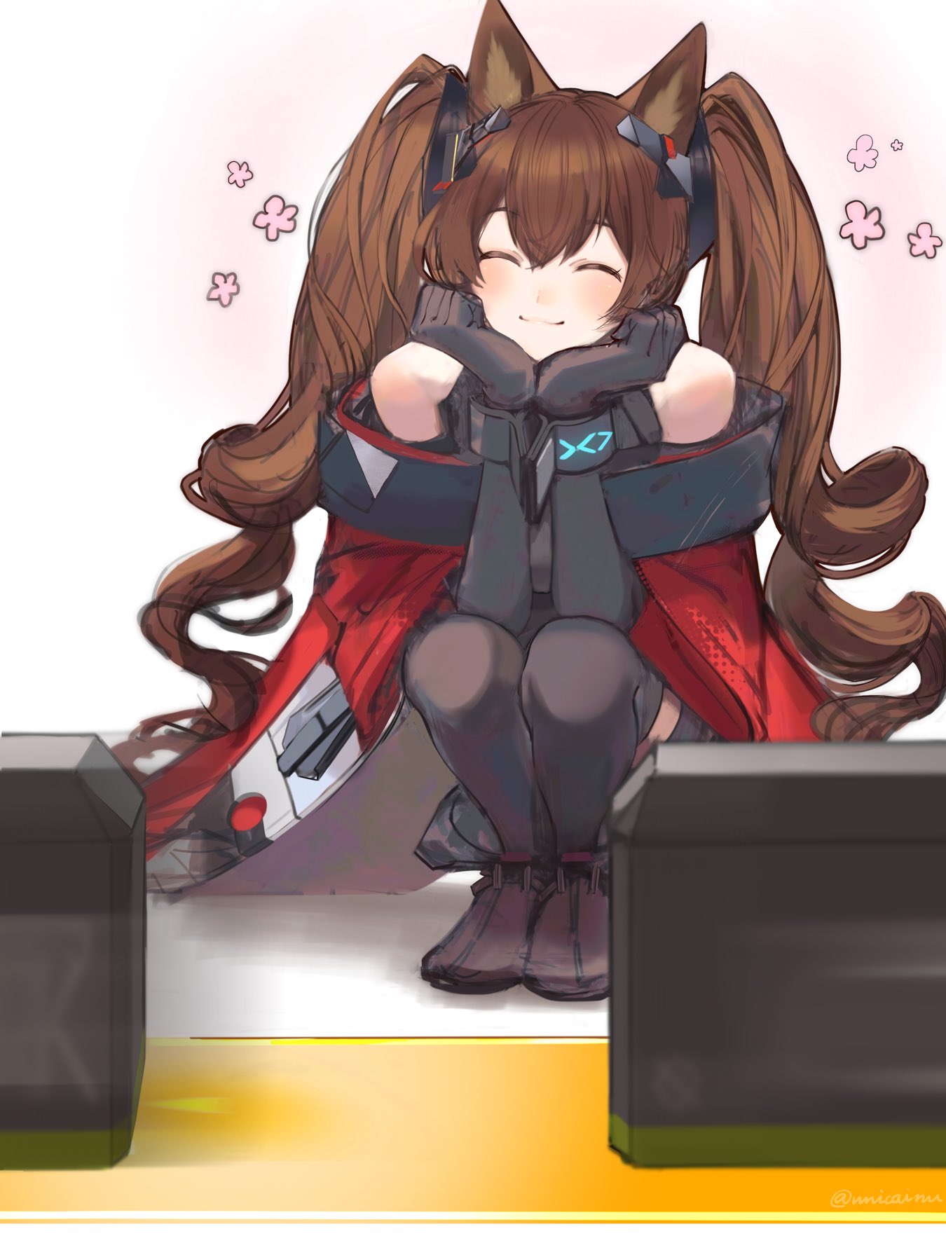 Safebooru - 1girl ^ ^ angelina (arknights) angelina (endfield) (arknights) animal ear fluff ...