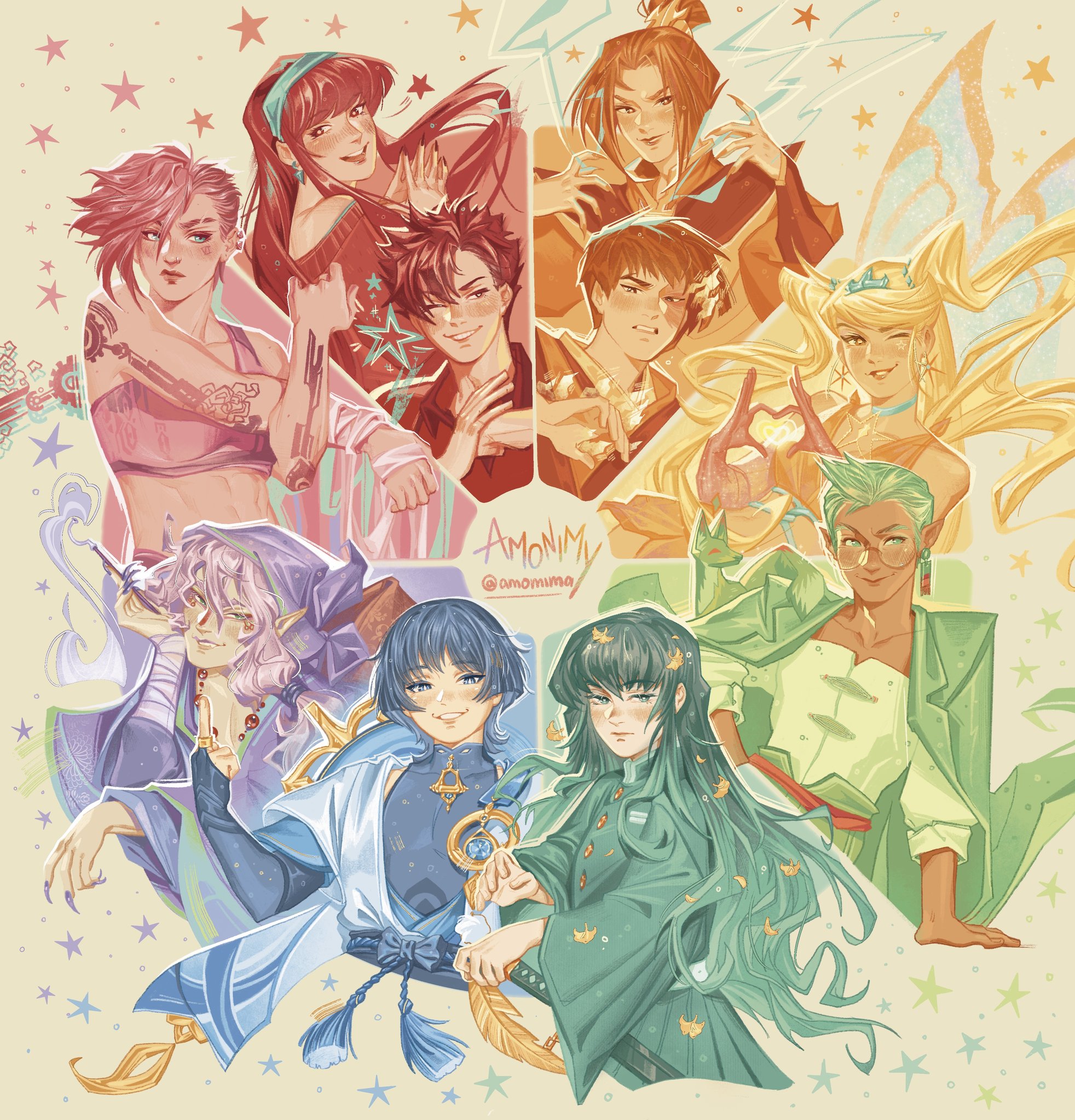 Safebooru - 1other 4boys 5girls amonimy arcane: league of legends ...