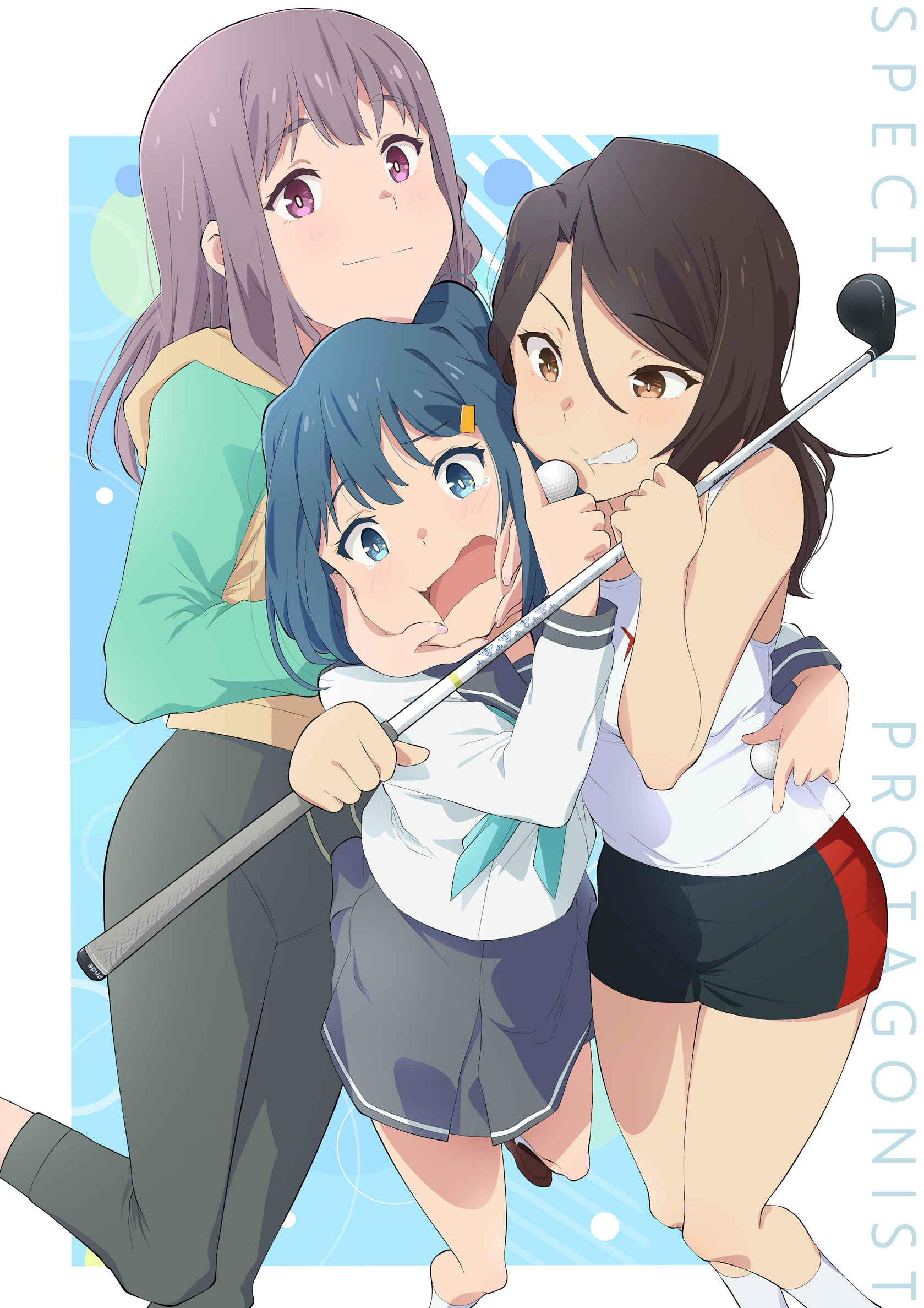 Safebooru - 3girls akane haruka (sorairo utility) aoba minami black hair black pants black ...