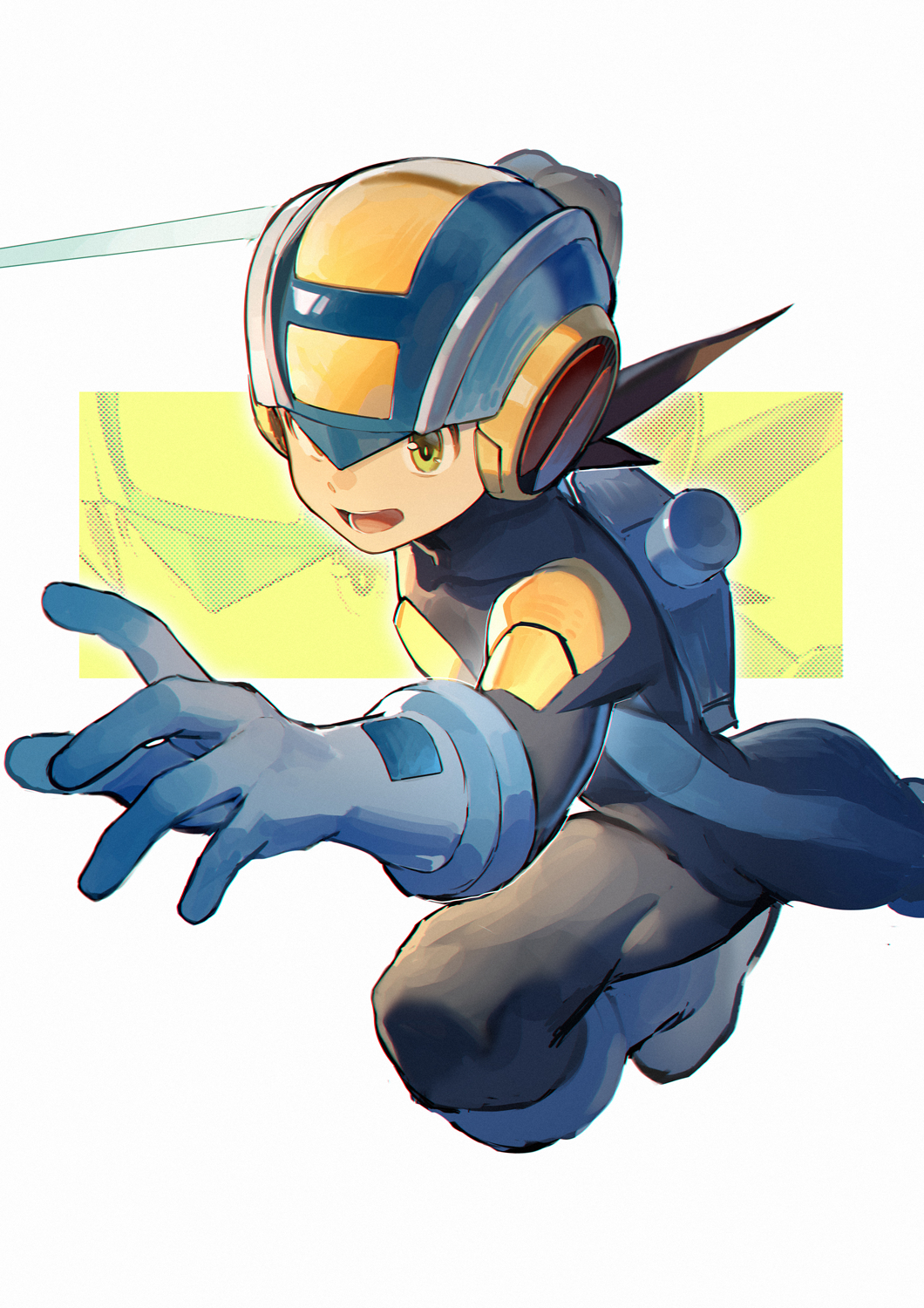 Safebooru - 1boy black hair blue gloves bodysuit boots from side gloves ...