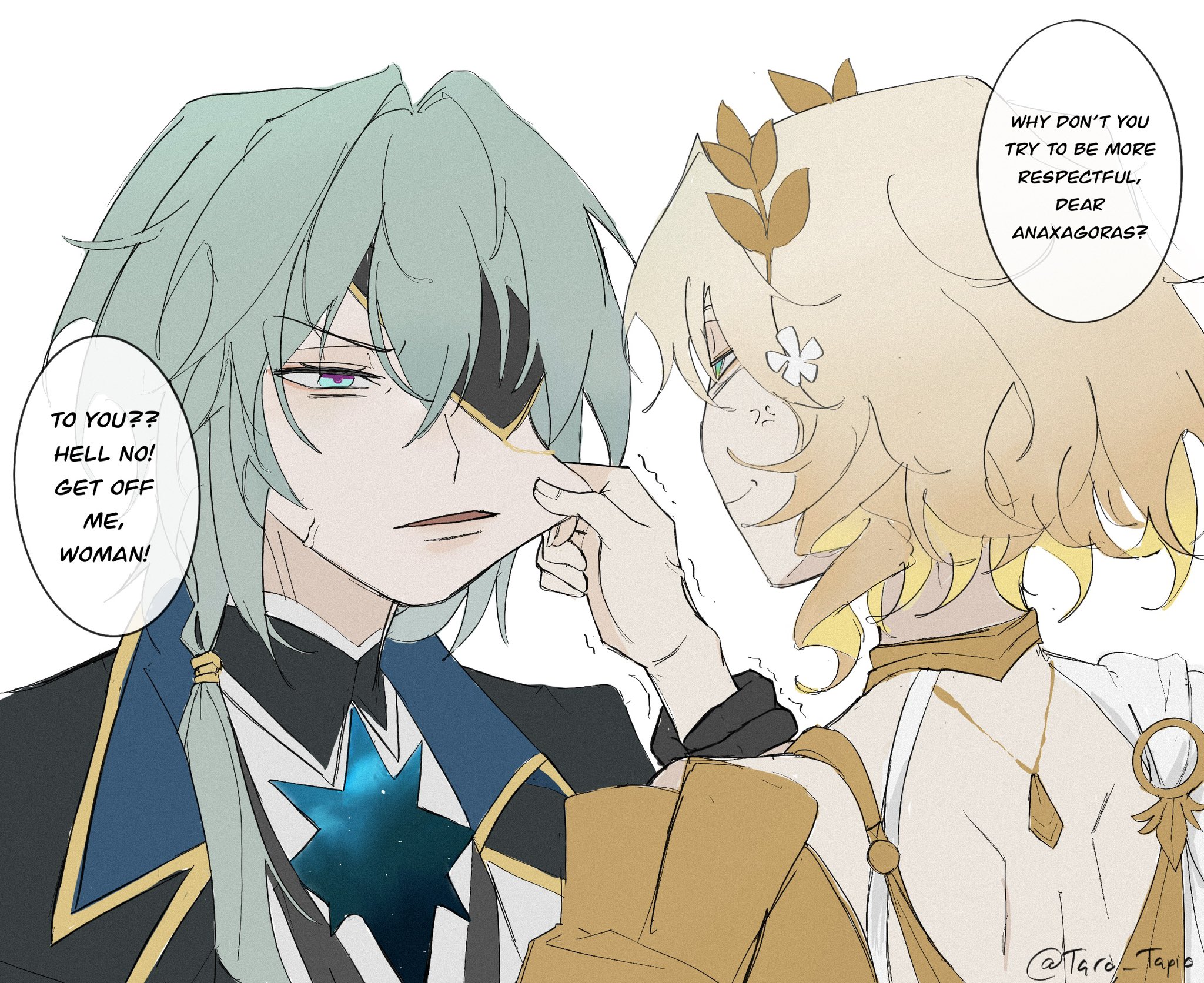 Safebooru - 1boy 1girl aglaea (honkai: star rail) anaxa (honkai: star rail) anger vein aqua eyes ...