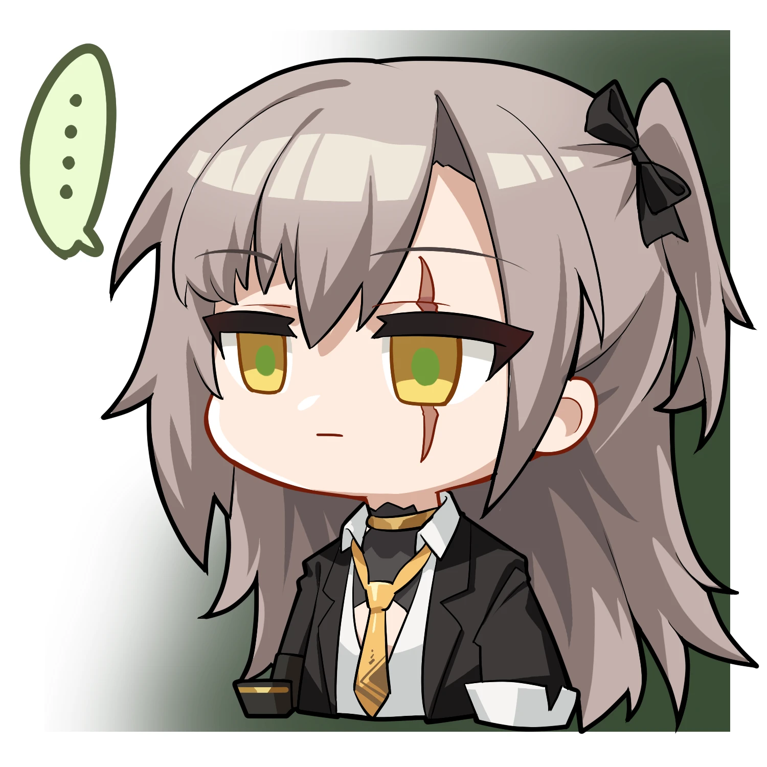 Safebooru - ... 1girl black jacket border brown hair chibi girls ...