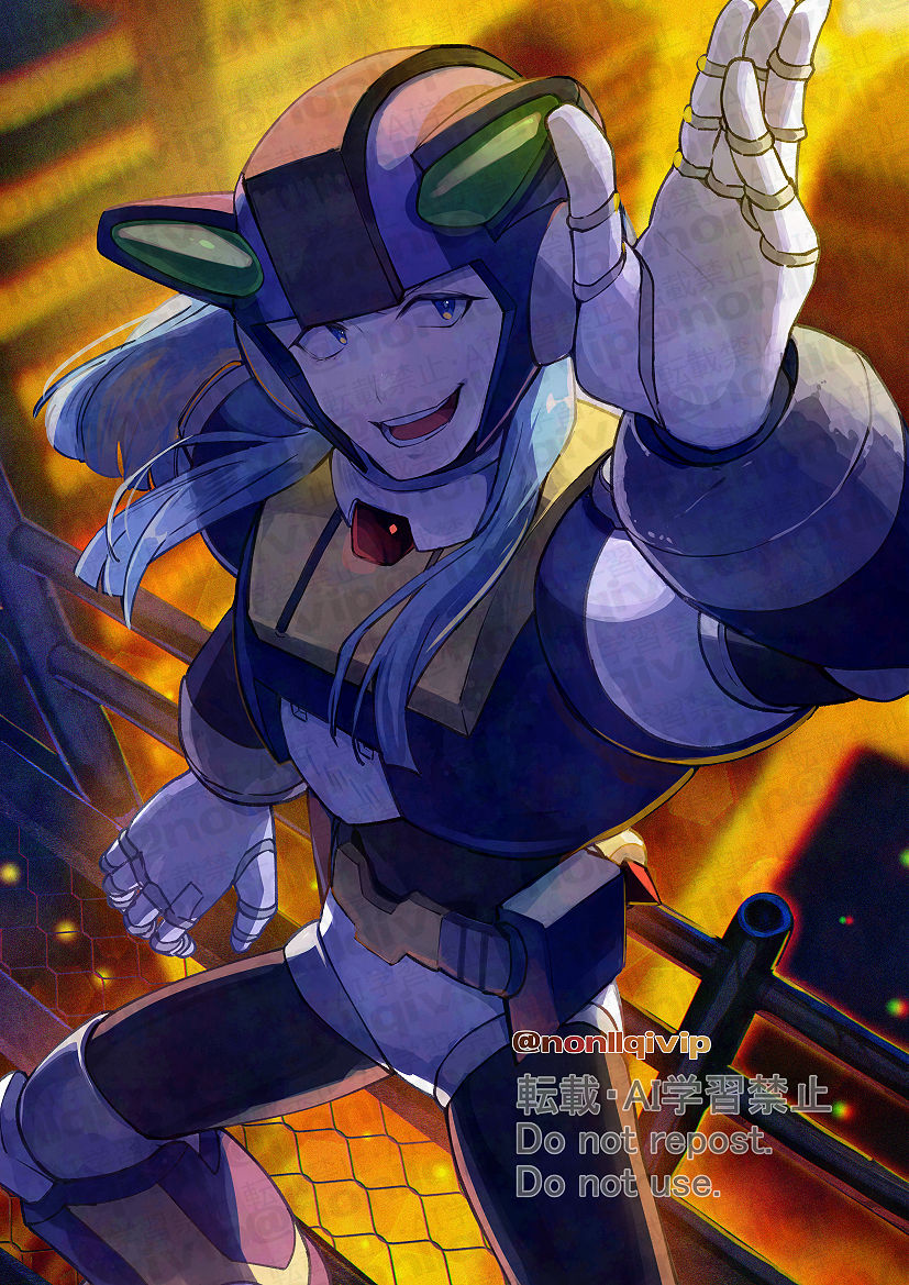 Safebooru - 1boy armor black armor black helmet blurry blurry ...