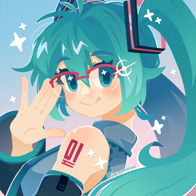 Safebooru - 1girl :q aqua eyes aqua hair aqua necktie bare shoulders blush collared shirt ...