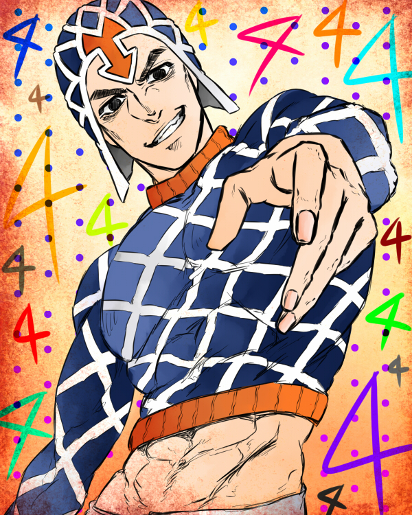 Safebooru - 1boy black eyes guido mista hat jojo no kimyou na bouken ...