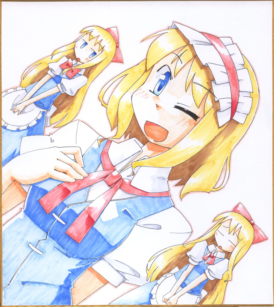 Safebooru - alice margatroid arnest blonde hair blue eyes bow doll dress hair bow hairband ...