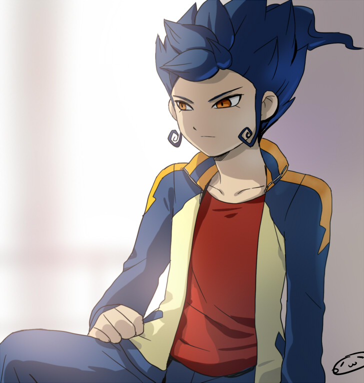Safebooru - 1boy blue hair inazuma eleven (series) inazuma eleven go ...