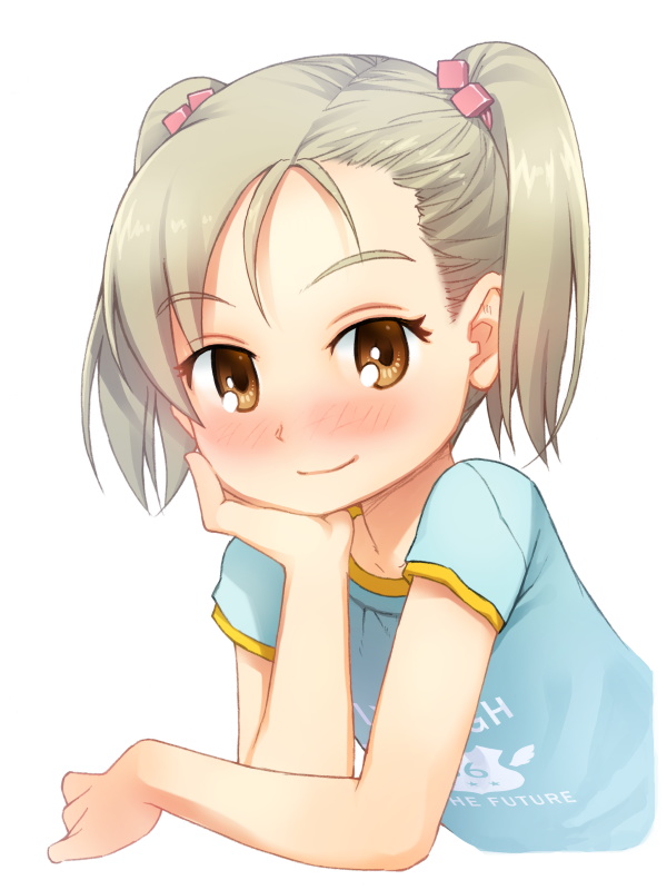 Safebooru - 1girl blush brown eyes child english hair bobbles hair ...