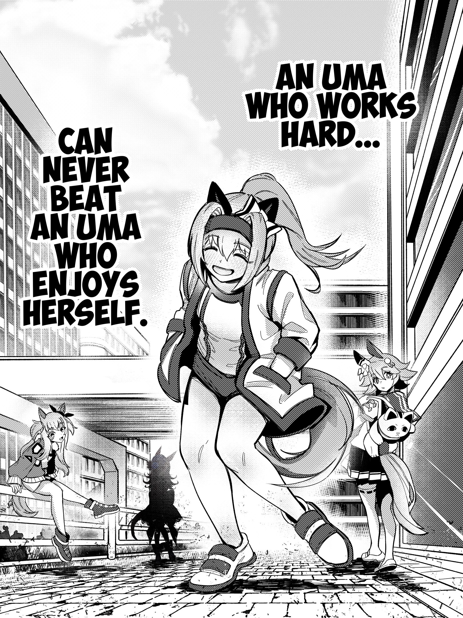 Safebooru - 4girls :d animal ears backpack bag buruma grappler baki ...