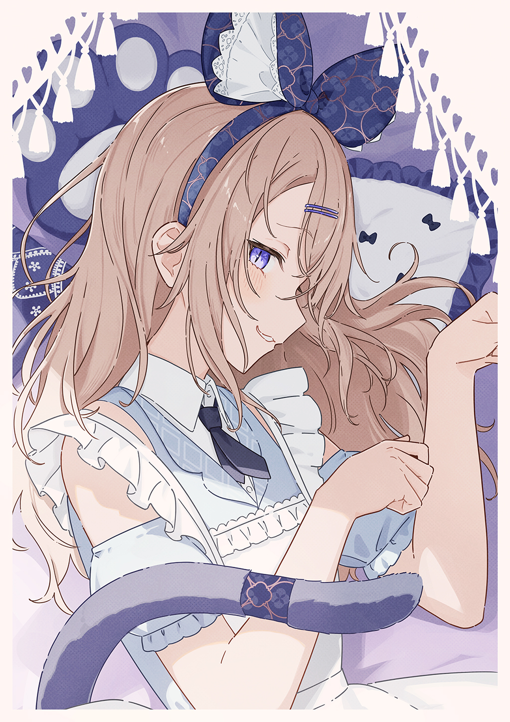 Safebooru - 1girl alice's adventures in wonderland alice (alice in wonderland) blue hairband cat ...