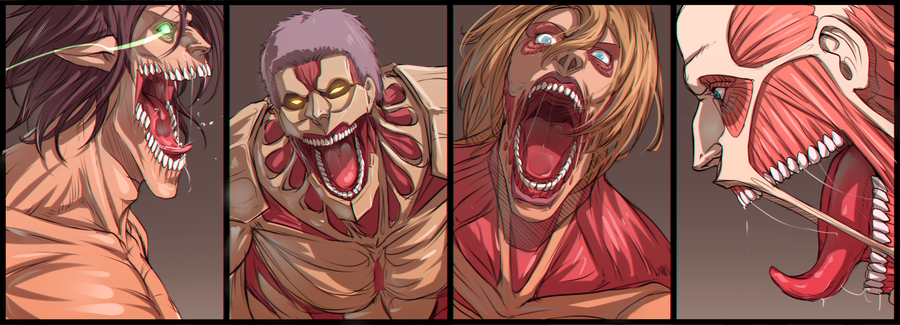 Safebooru Armored Titan Black Hair Blonde Hair Colossal Titan Female 7087