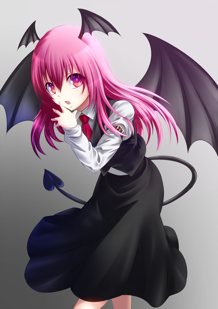 Safebooru - 1girl arm belt bat wings blush demon girl demon tail head ...