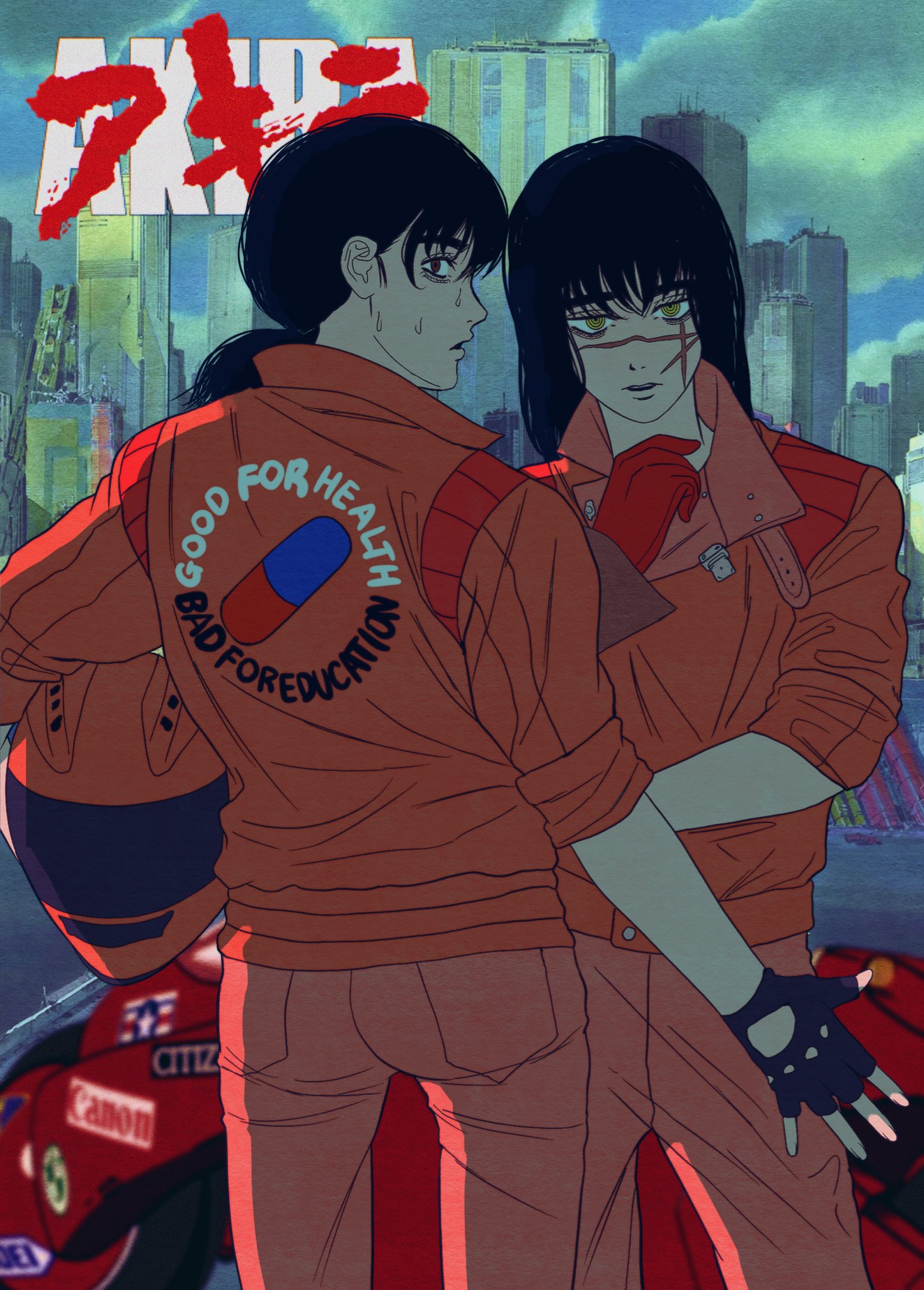 Safebooru - 2girls akira (manga) black hair cdtxufre chainsaw man ...