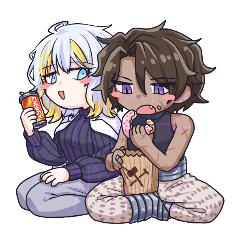 Safebooru - 0969 1boy 1girl black sweater blonde hair blue eyes brown ...