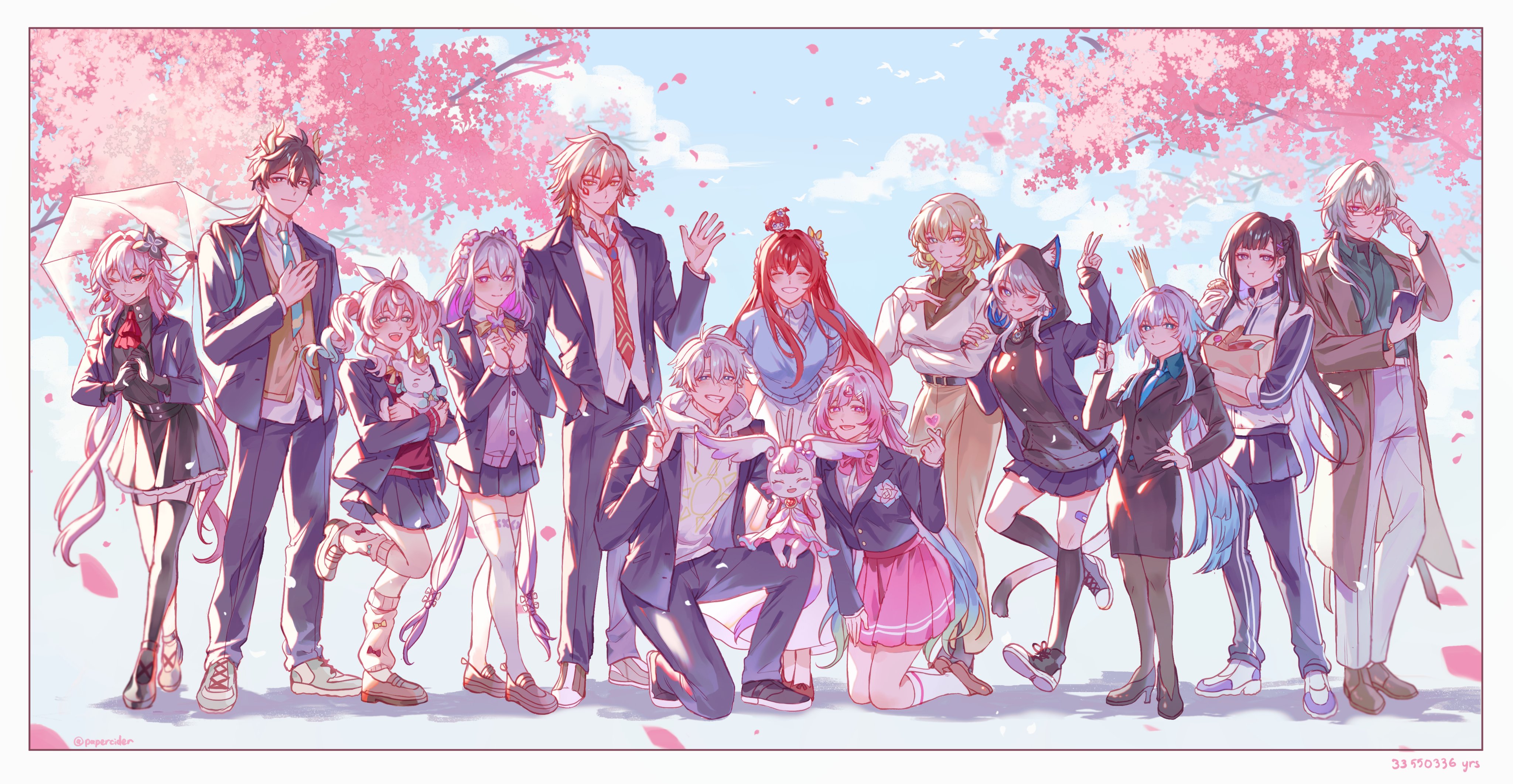 Safebooru - 4boys 6+girls absurdres aglaea (honkai: star rail) anaxa ...