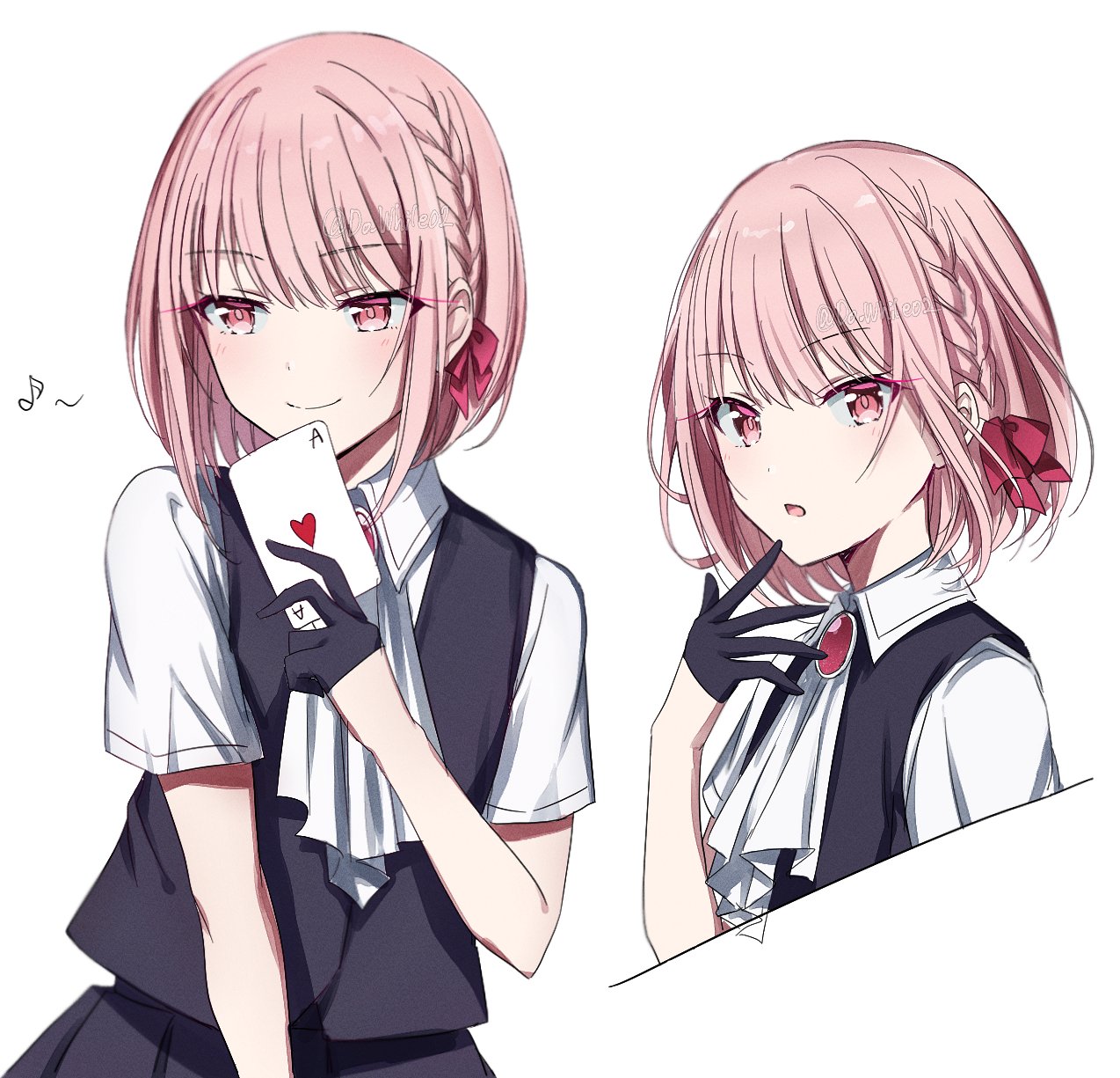 Safebooru - 1other :o ace (playing card) ace of hearts akiyama mizuki alternate costume ...