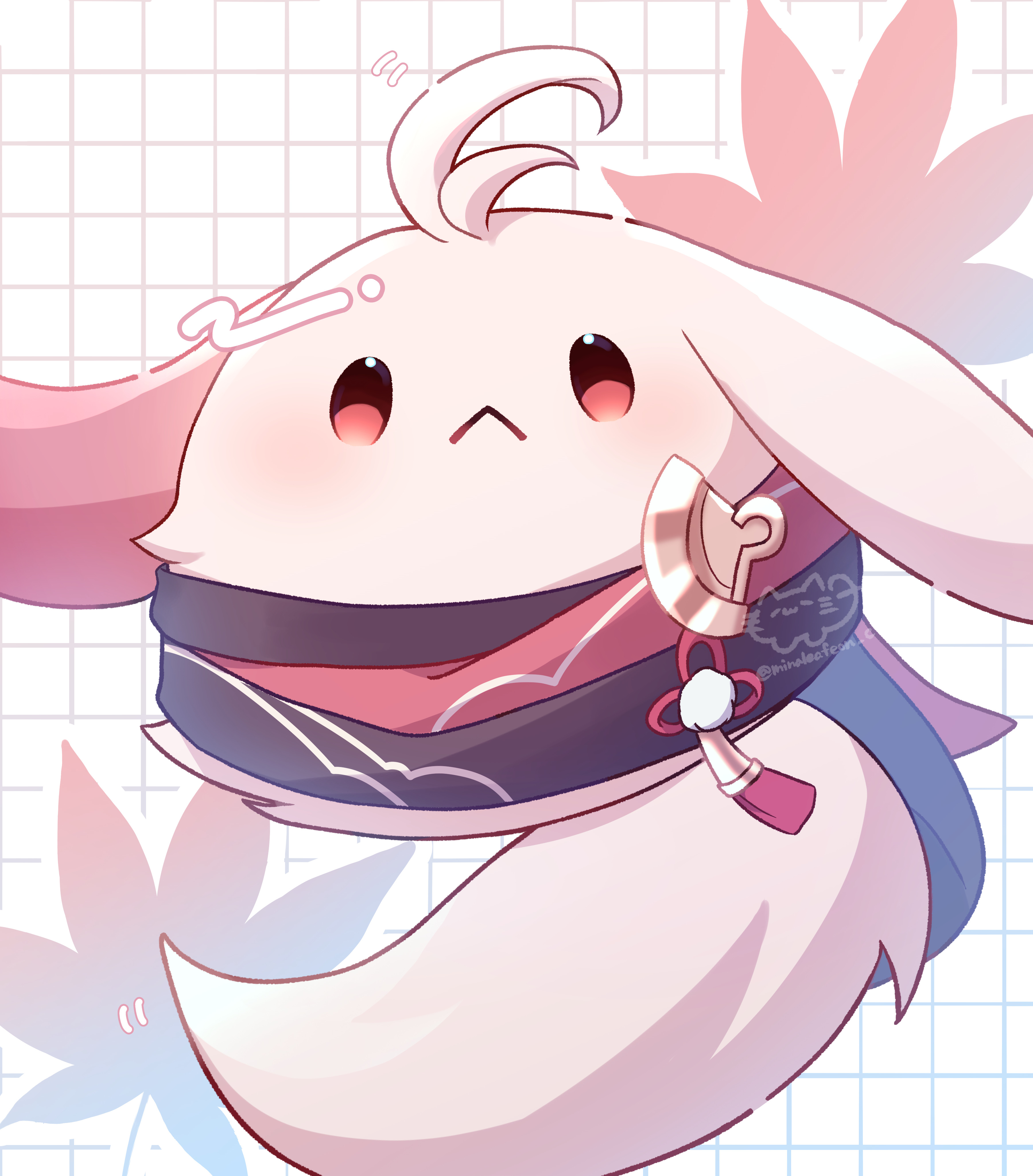 Safebooru - absurdres animal ears animalization brown scarf closed ...