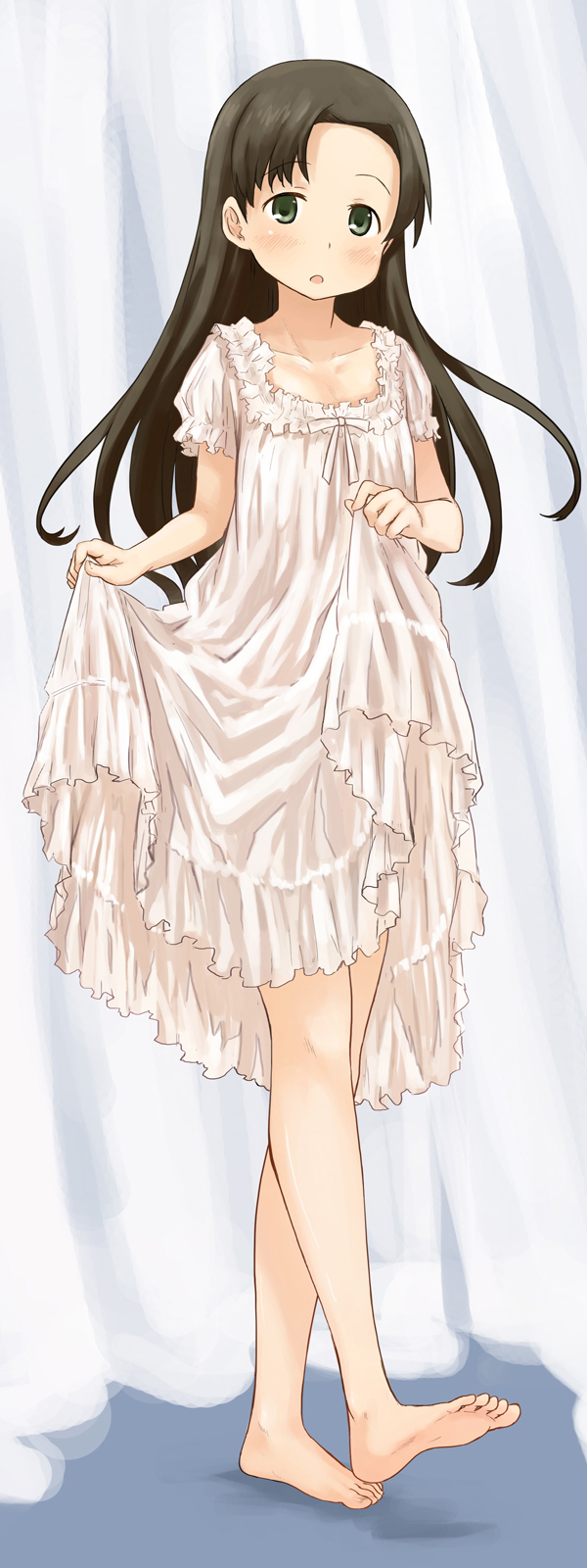 Safebooru 1girl O Abe Kanari Ayanami Kantai Collection Barefoot 8550