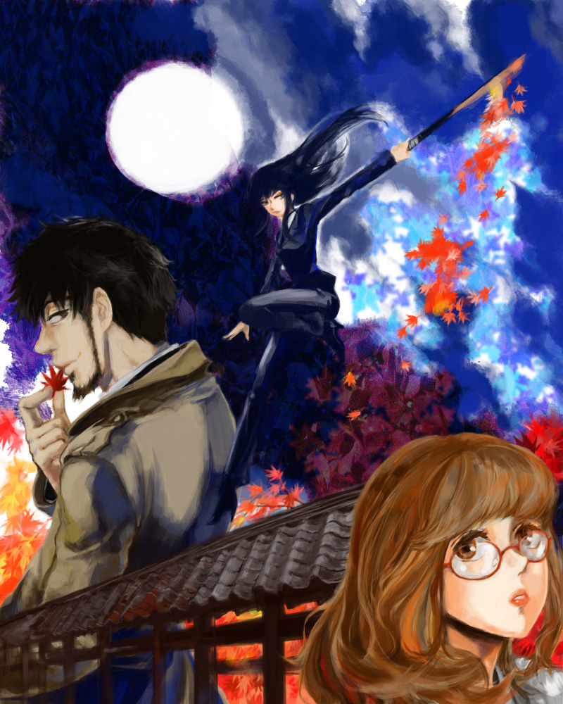 Safebooru - beard black hair brown hair coat darker than black facial ...