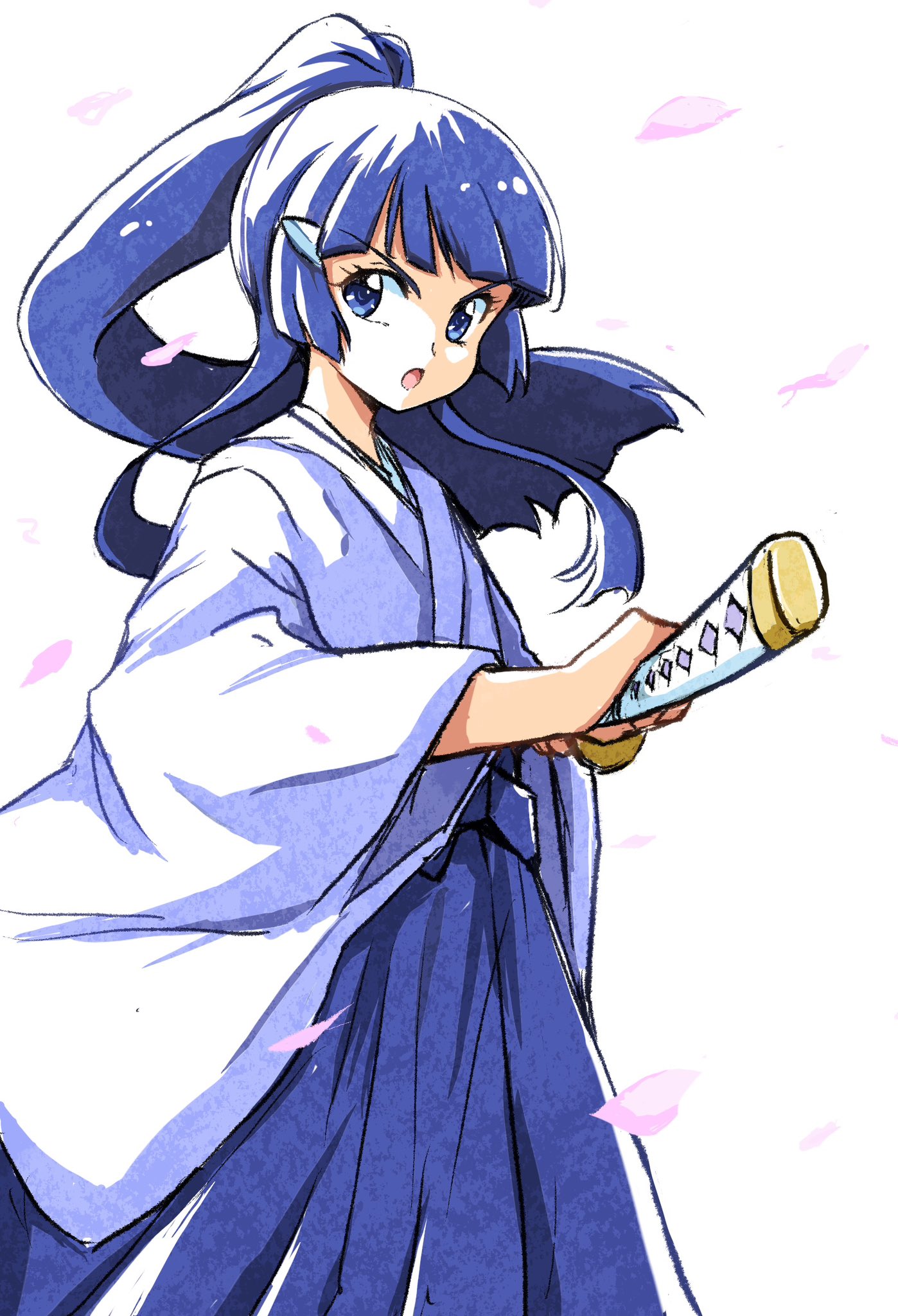 Safebooru - 1girl alternate costume aoki reika blue eyes blue hair blue ...