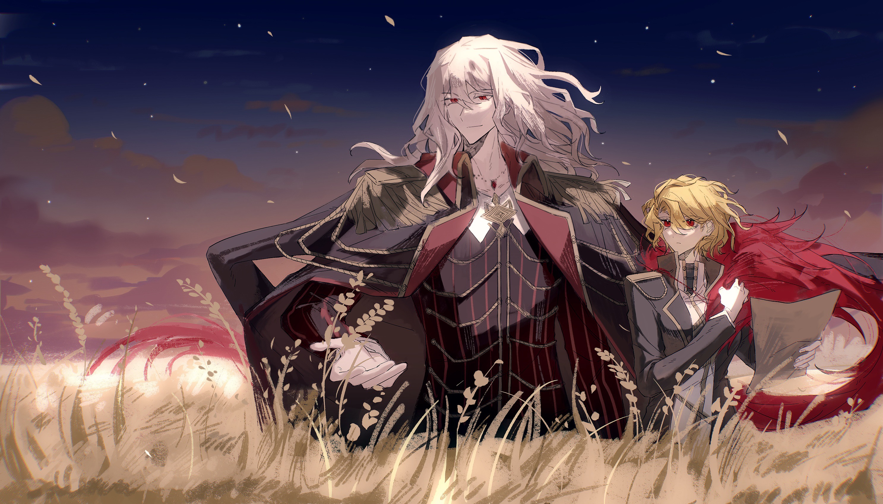 Safebooru - 1boy 1girl black coat black jacket blonde hair chinese ...