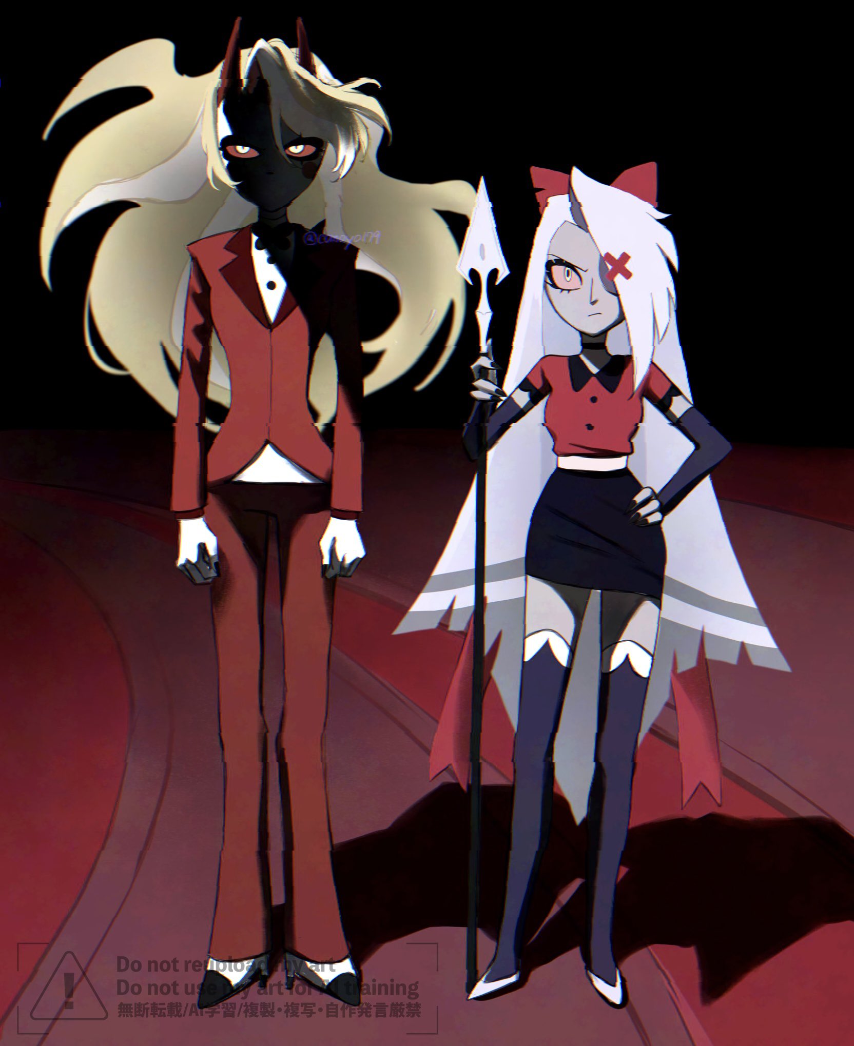 Safebooru - 2girls angry black shoes black skirt black thighhighs ...