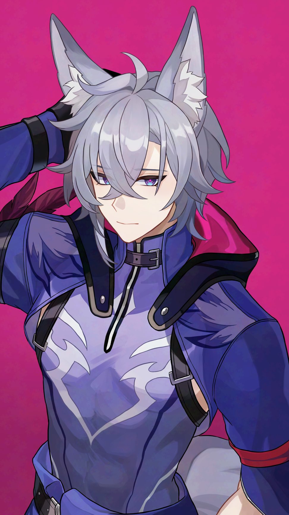 Safebooru - 1boy alternate species animal ear fluff animal ears closed ...