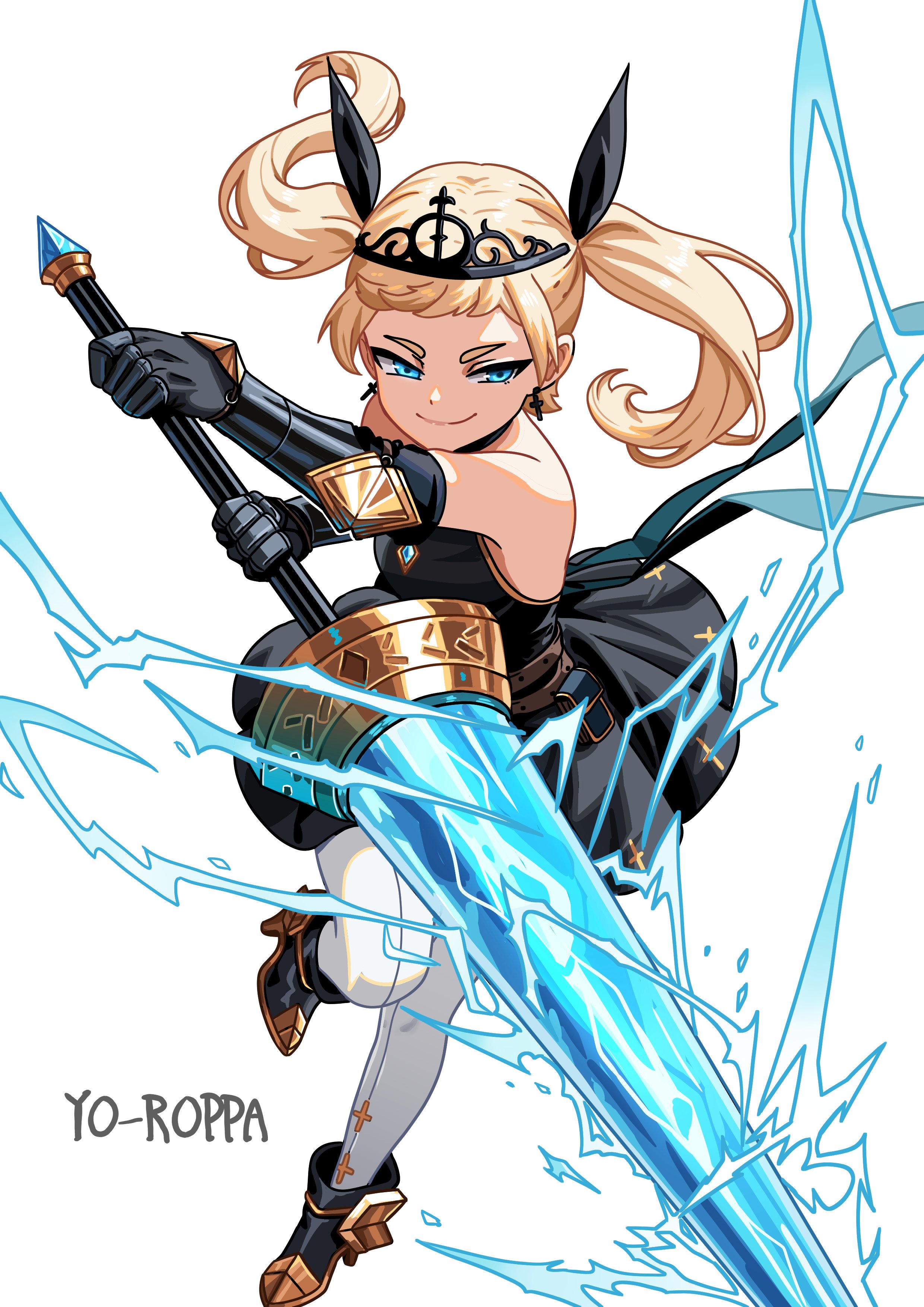 Safebooru - 1girl absurdres artist name bare shoulders black boots ...