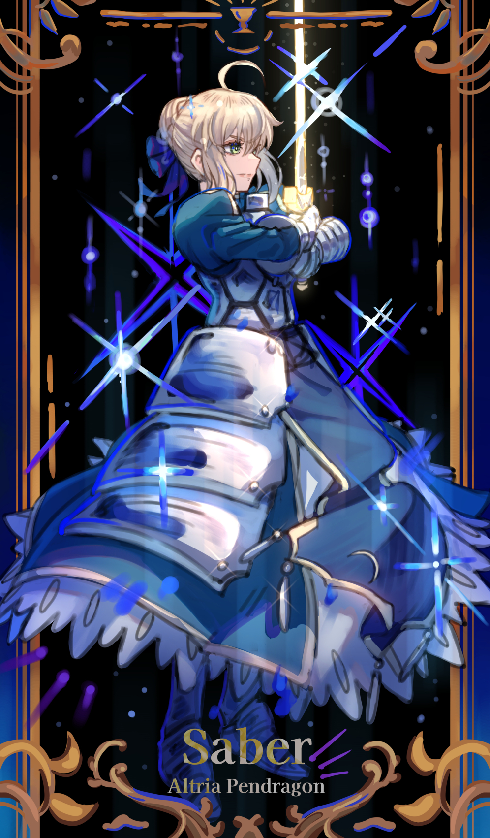 Safebooru - 1girl ahoge armor armored dress artoria pendragon (fate ...