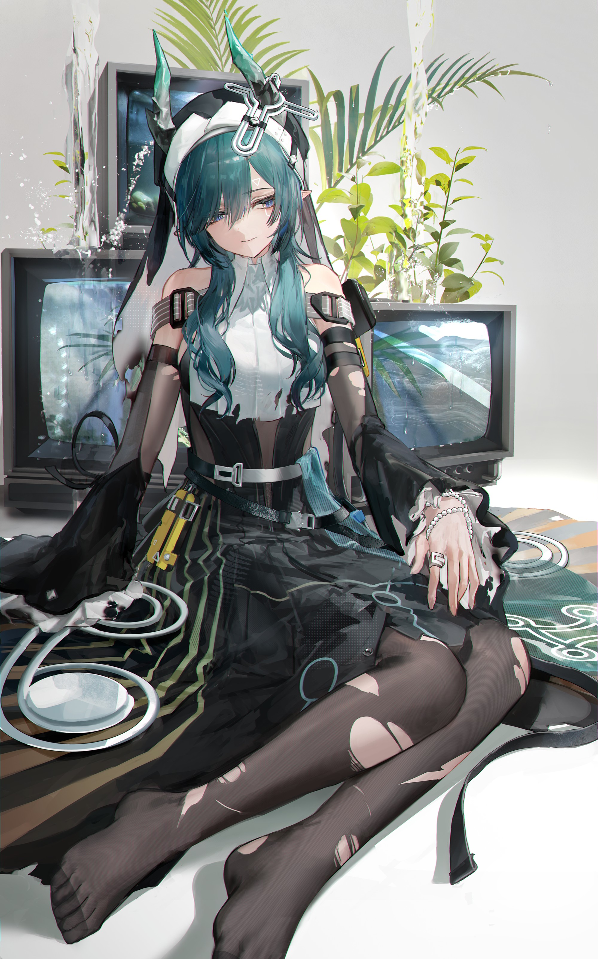 Safebooru - 1girl absurdres aqua hair arknights arknights: endfield ...