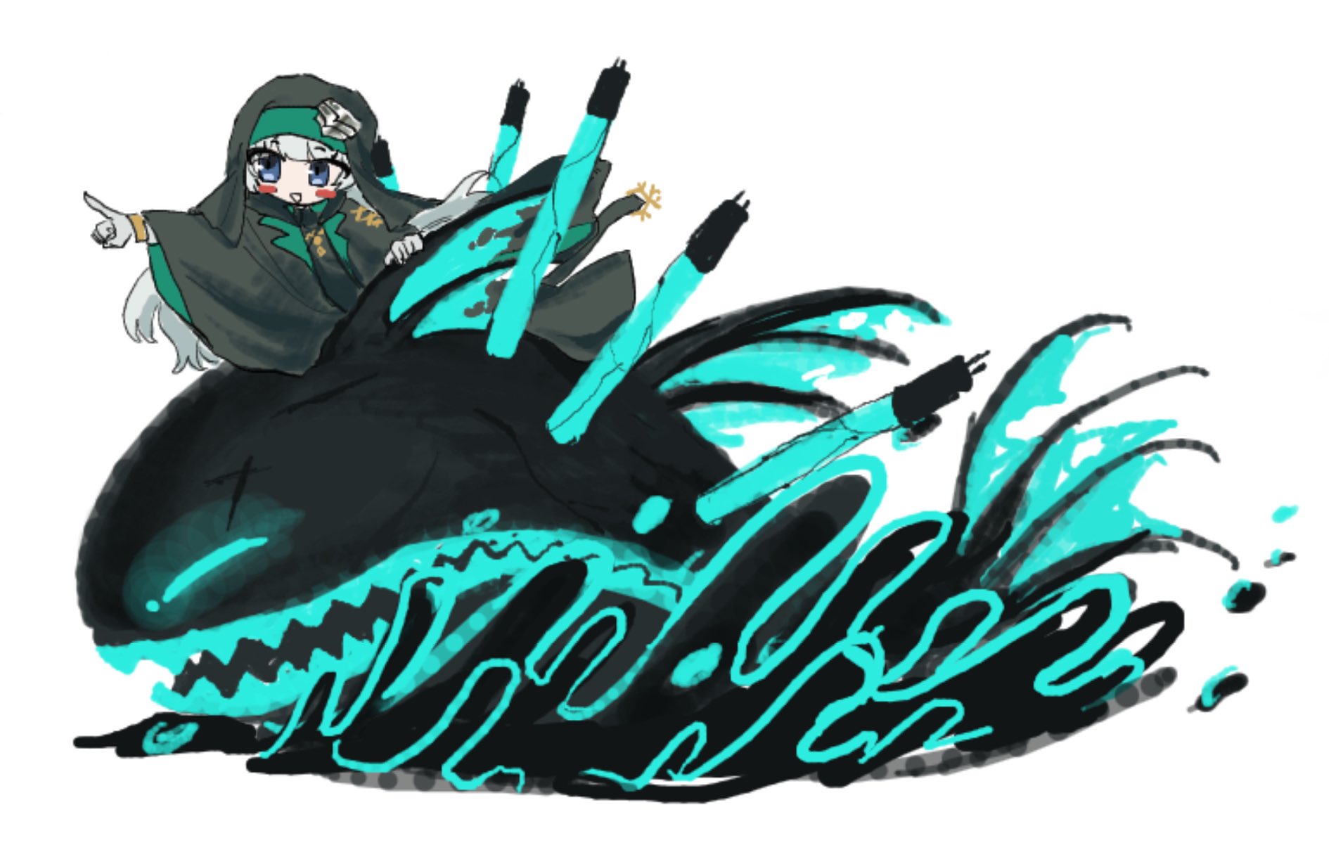 Safebooru - 1girl blue eyes blush creature dream-devouring siltcurrent ...