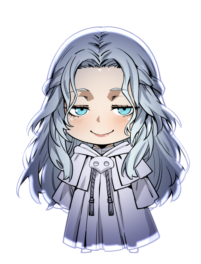 Safebooru - 1girl blue eyes braid chibi chibi only closed mouth ...