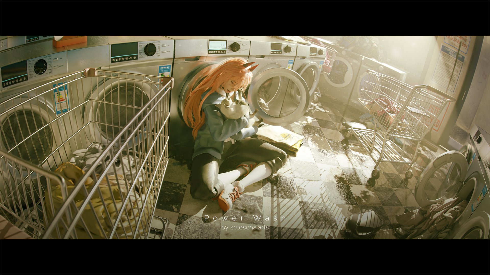 Safebooru - 1girl animal bell black choker black pants blender (medium ...