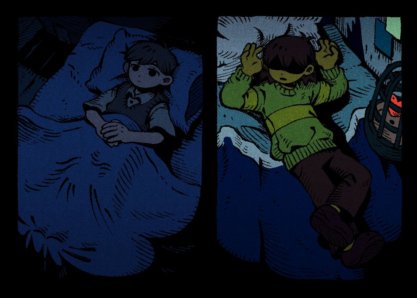 Safebooru - 1boy 1other 9twoeight antenna hair birdcage black eyes ...