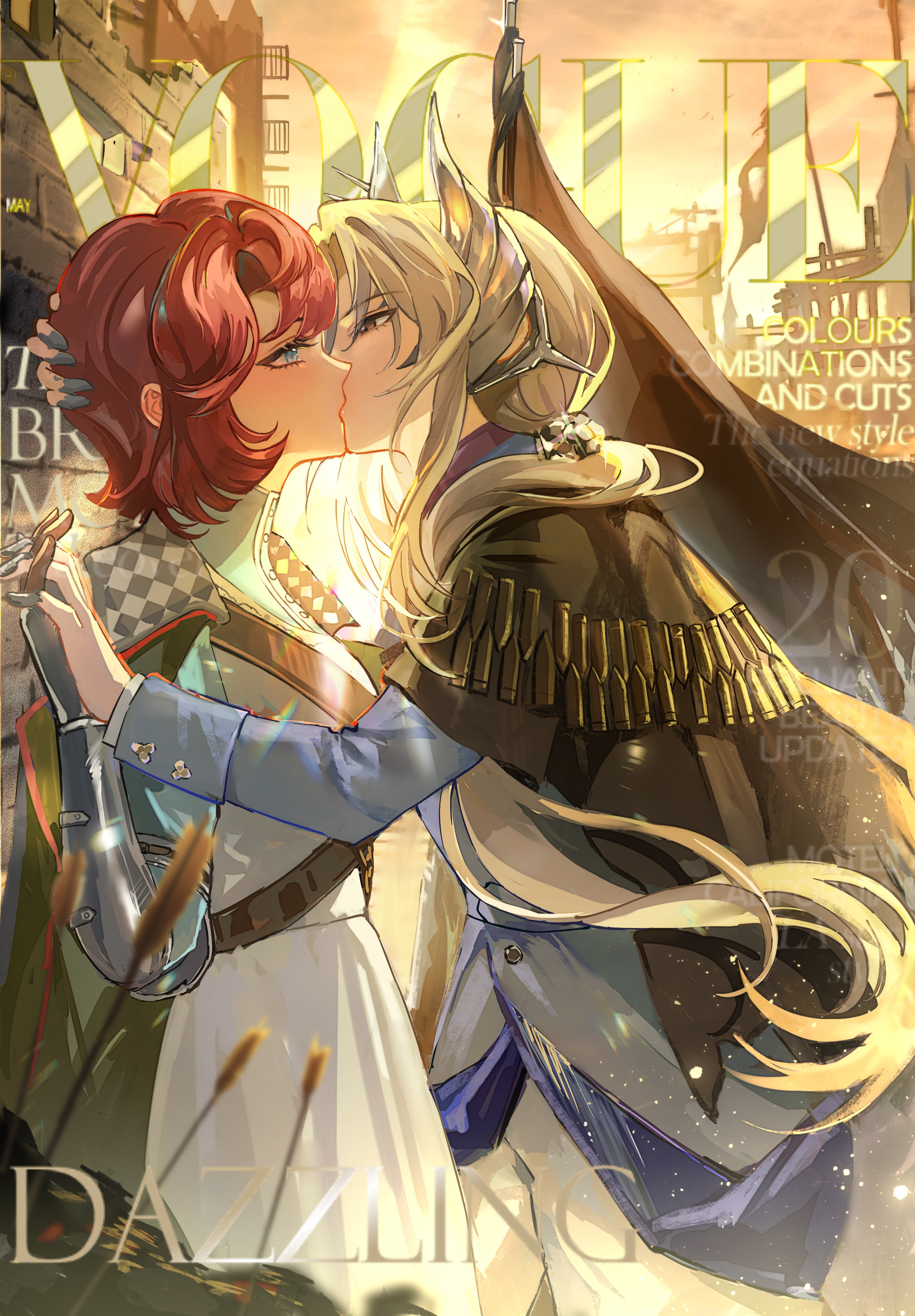 Safebooru - absurdres against wall black cape blue eyes blue jacket ...