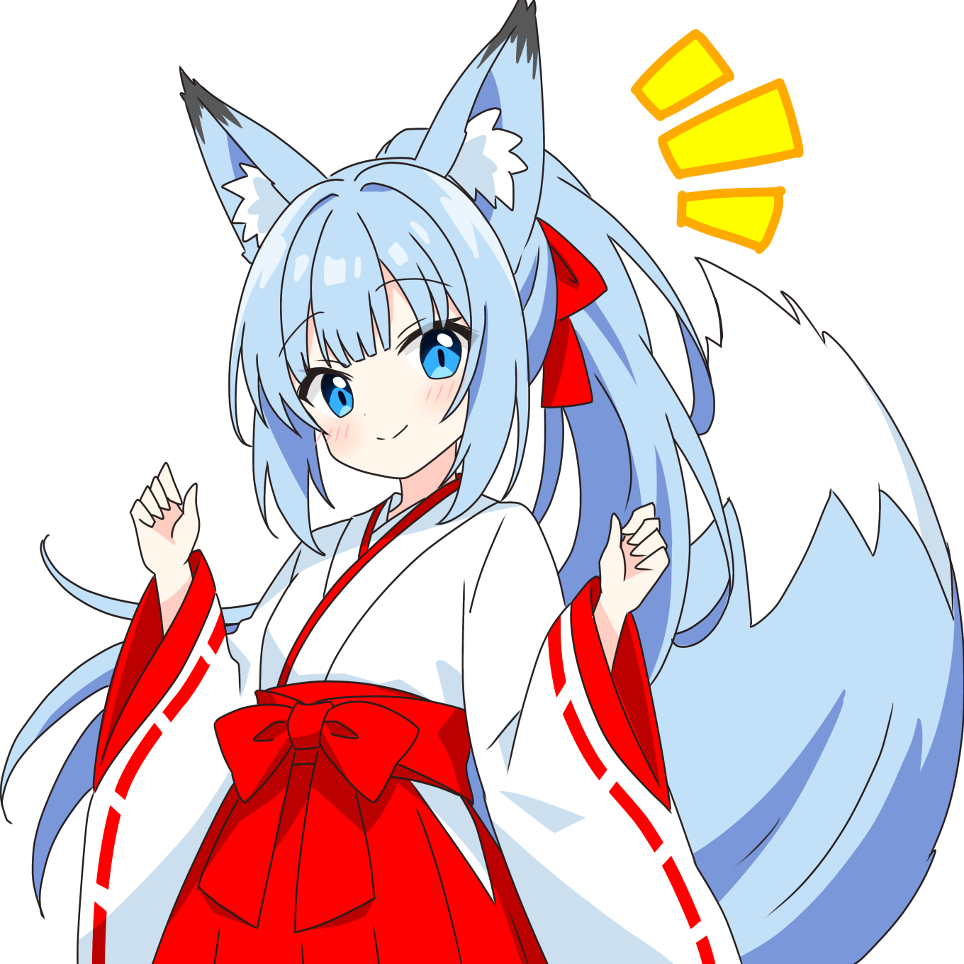 Safebooru - 1girl animal ear fluff animal ears blue eyes blue hair ...